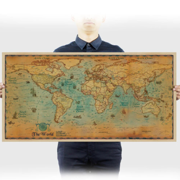 Vintage Nautical World Maps – Brentwood Interiors